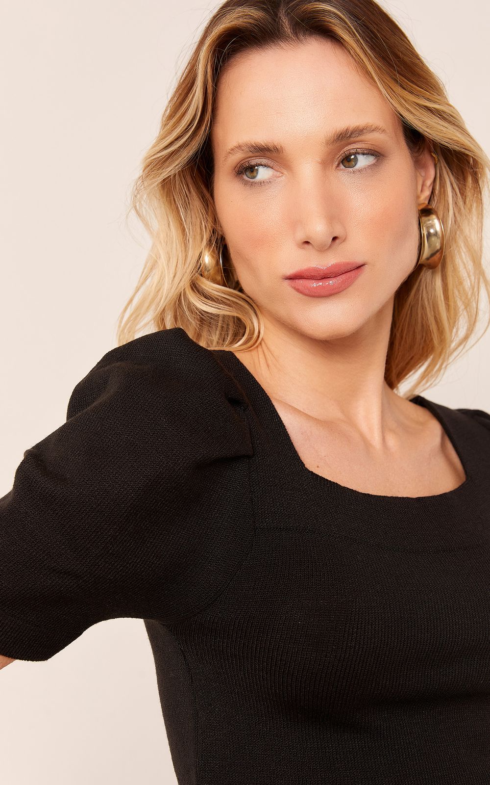 BLUSA TRICOT PUNHO BOTÕES - lizie